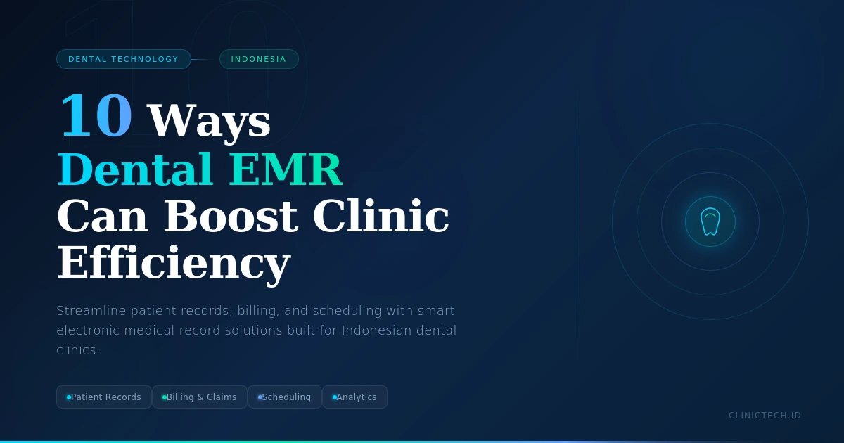 10 Ways Dental EMR Indonesia Can Boost Clinic Efficiency | Health ...